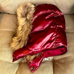 Andrew Marc | Jackets & Coats | Ruby Red 8 Silk Feather Goose Down ...